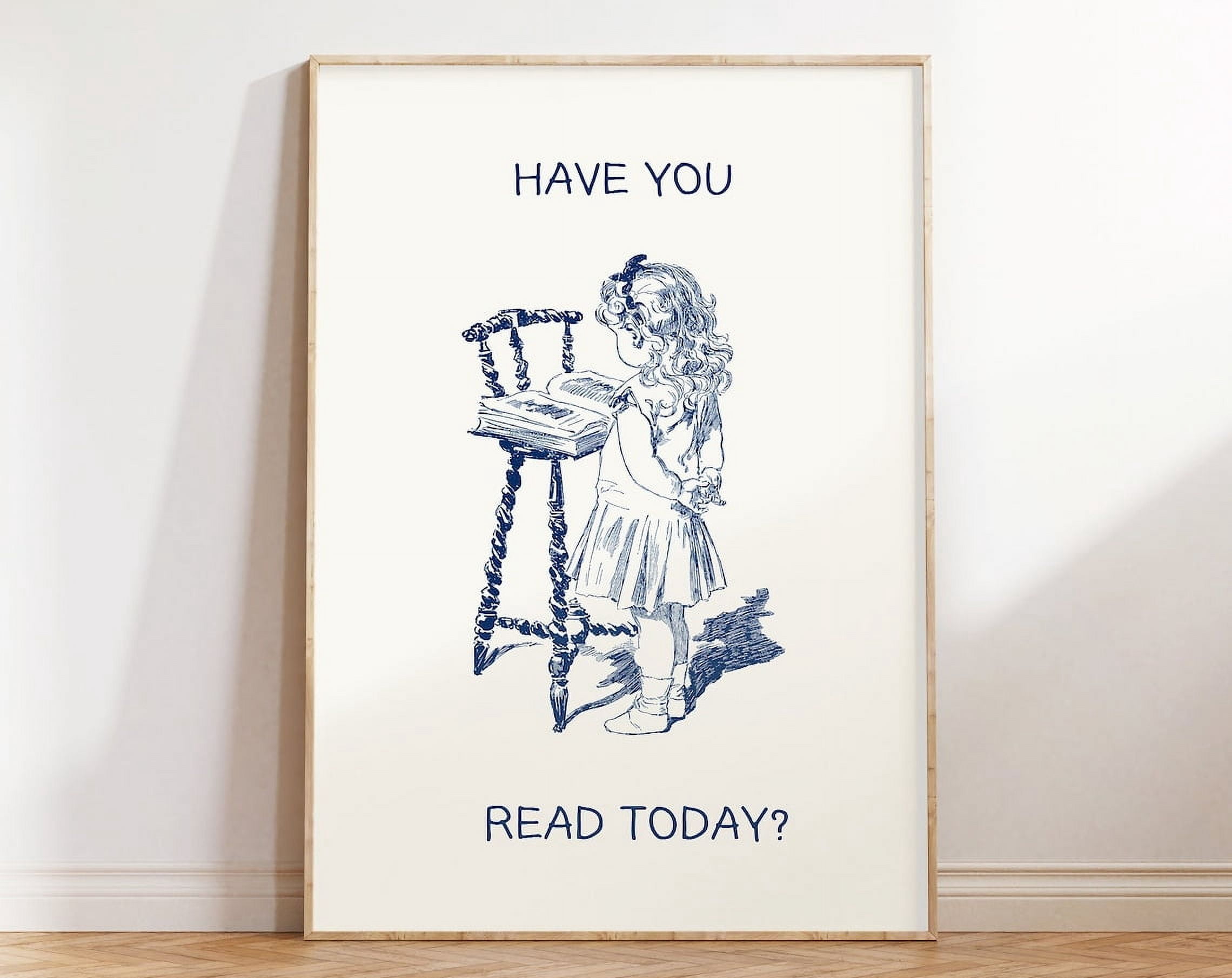 Have You Read Today Print, Vintage Book Art, Funny Reading Poster ...