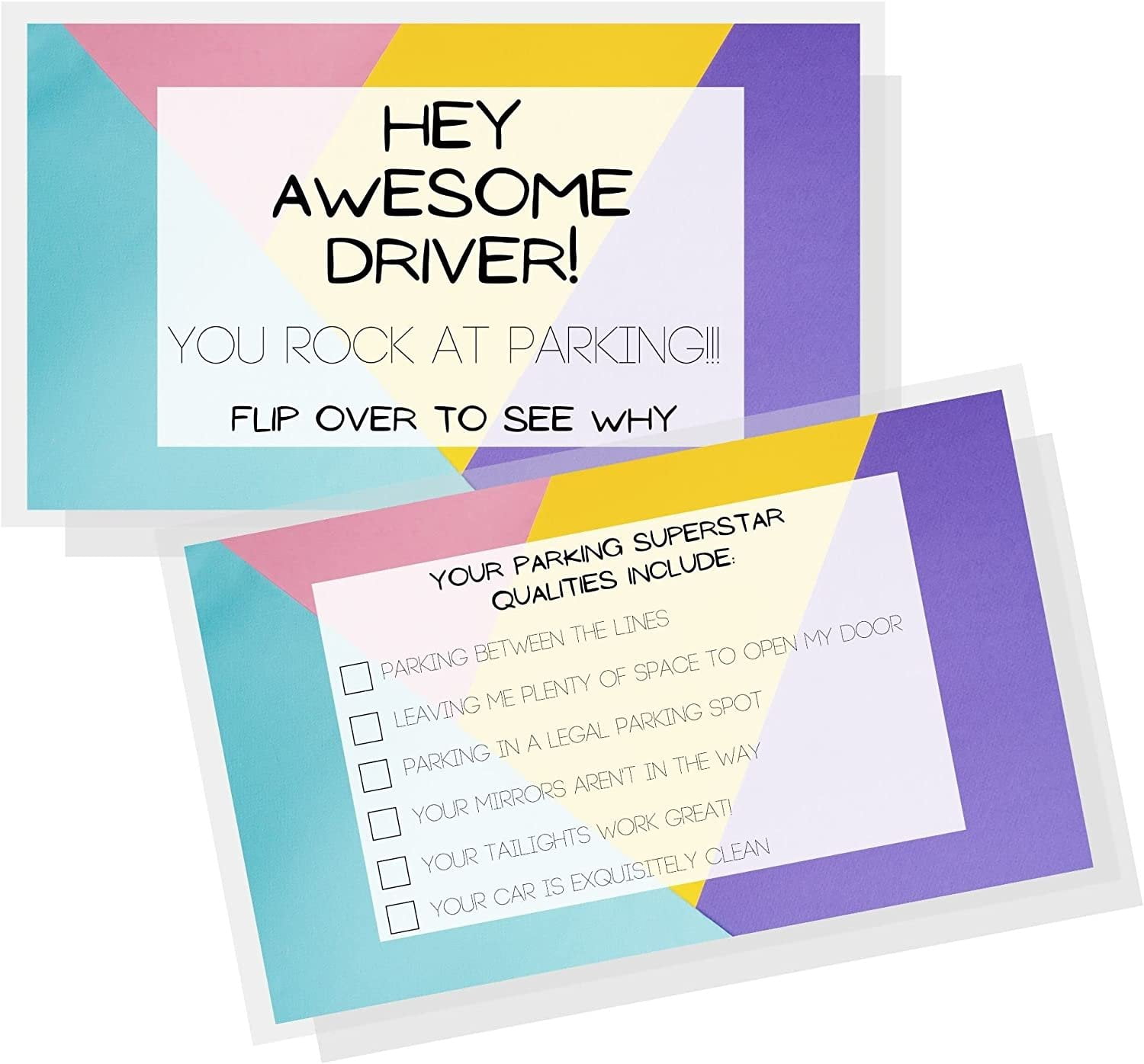 You Rock At Parking Card 50 Pack 2 x 3.5" inches Business Sized Card ...