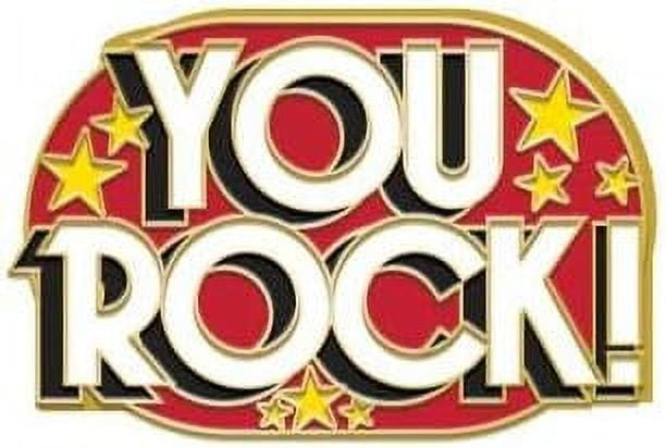 You Rock Recognition Color Enamel Lapel Pin - Encouragement Ribbon Pins ...