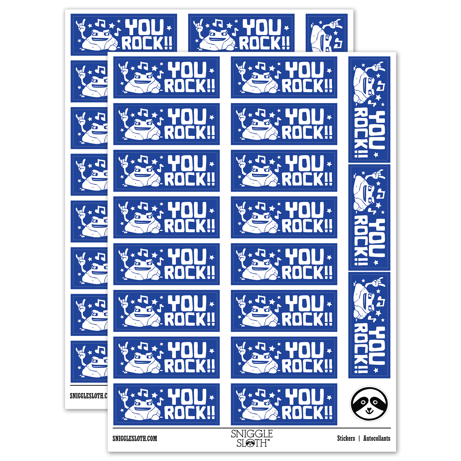 You Rock Teacher Student School Sticker Set - Dark Blue - Gloss Finish ...