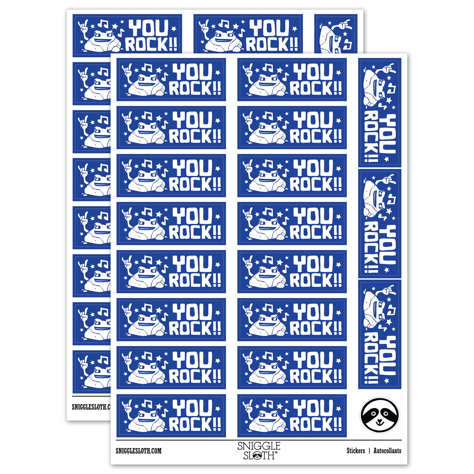 You Rock Teacher Student School Sticker Set - Dark Blue - Matte Finish ...