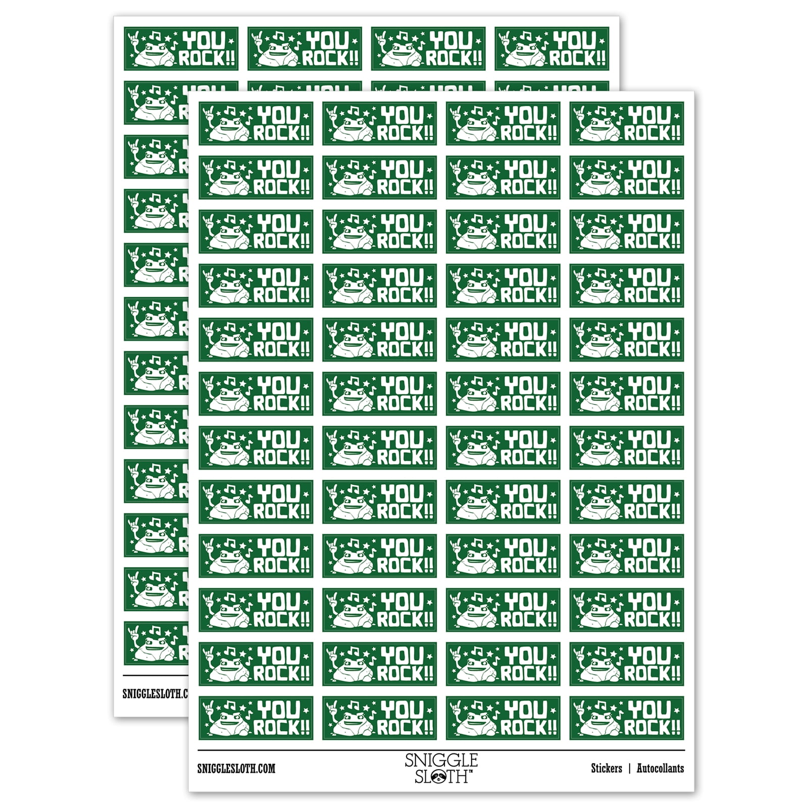 You Rock Teacher Student School Sticker Set - Dark Green - Gloss Finish ...
