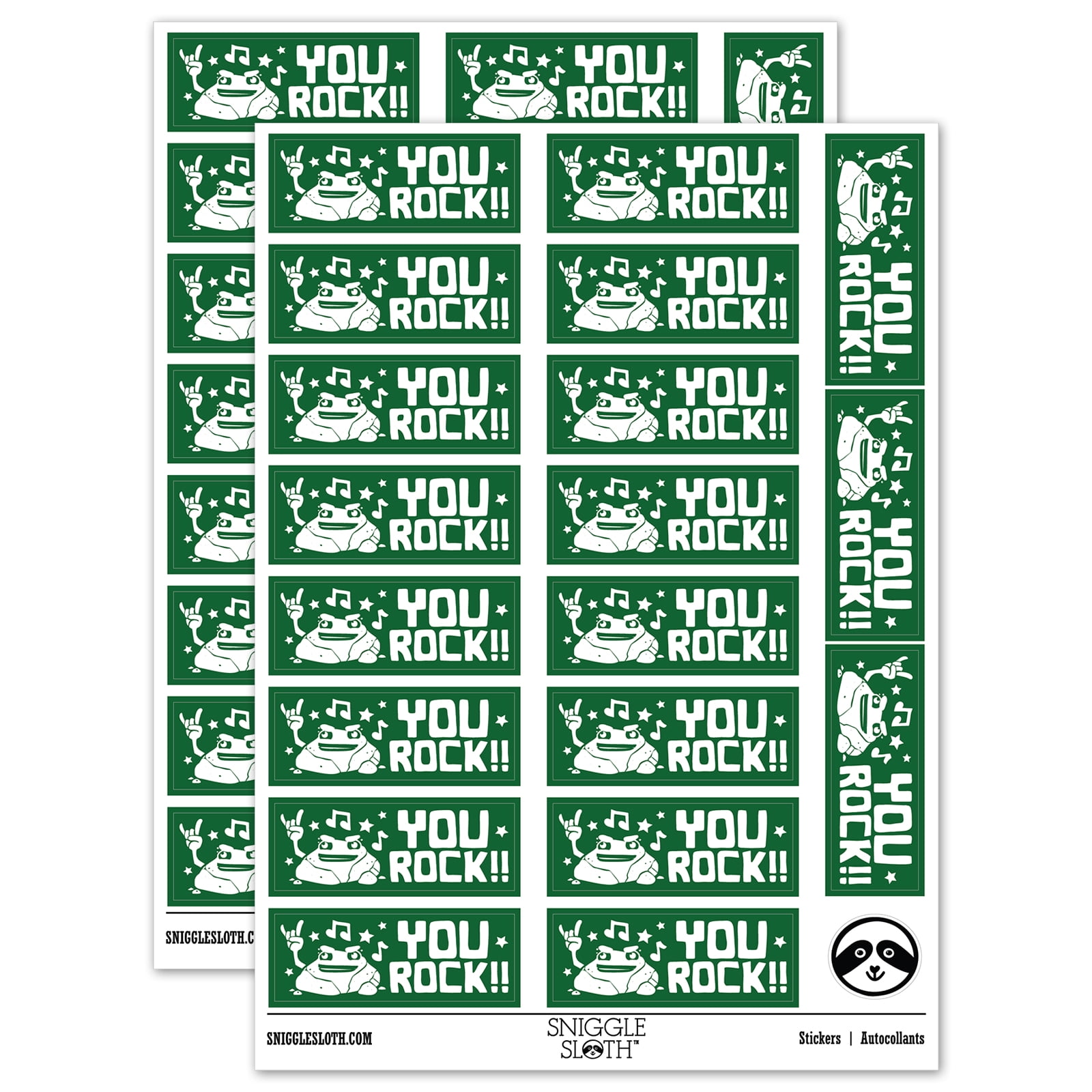 You Rock Teacher Student School Sticker Set - Dark Green - Gloss Finish ...