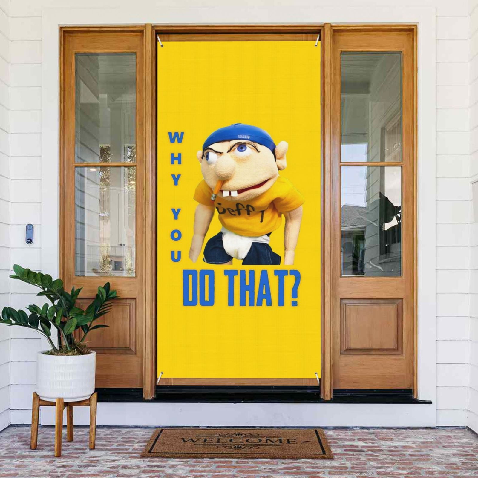 Why You Do That SML Movie Jeffy Door Cover Decorated Banner Tapestry ...