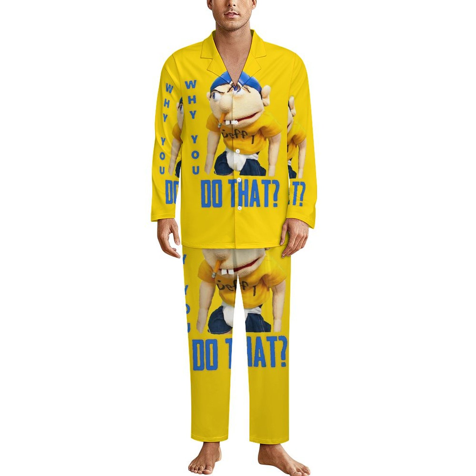 Why You Do That SML Movie Jeffy Long Sleeved Pajama Set for Men ...