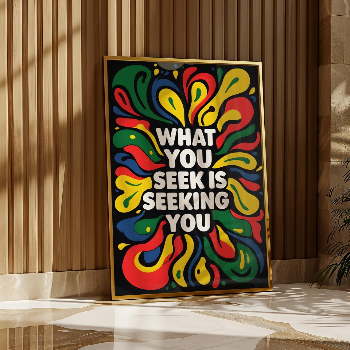 What You Seek Is Seeking You - Rumi Quote Poster - Inspirational Wall ...