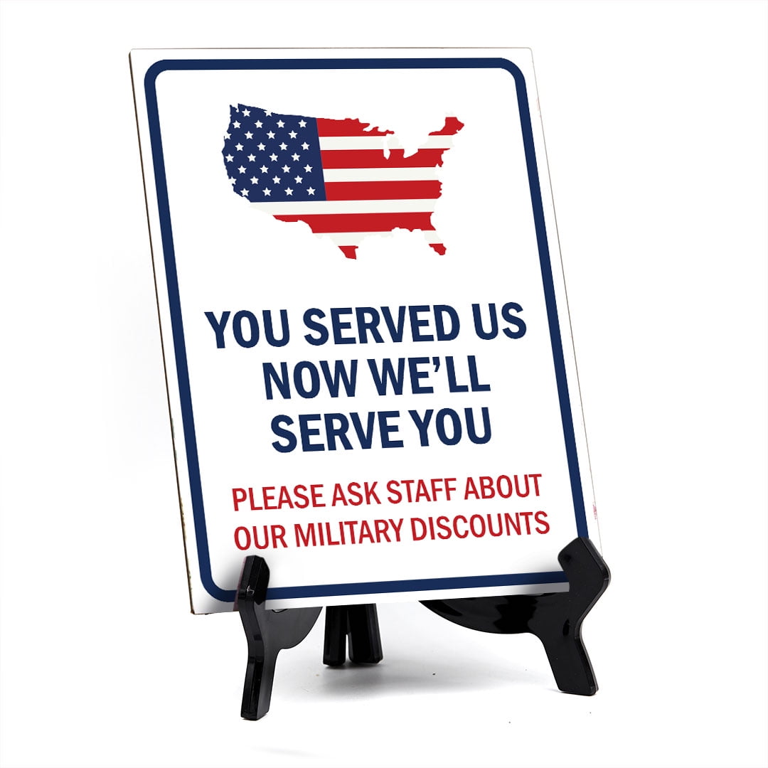 You Served Us Now We'll Serve You Table Sign With Acrylic Stand (6x8 ...