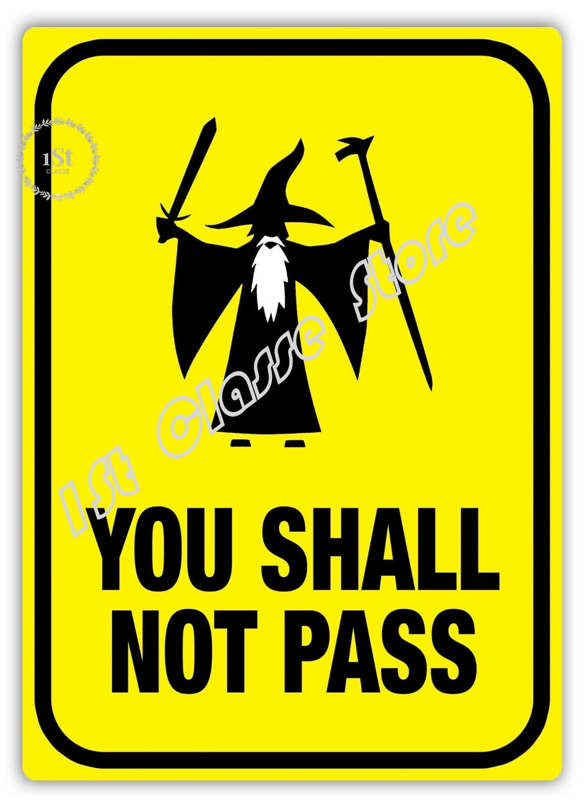 You Shall Not Pass - Metal Wall Aluminum Sign Plaque Art - LOTR Balrog ...