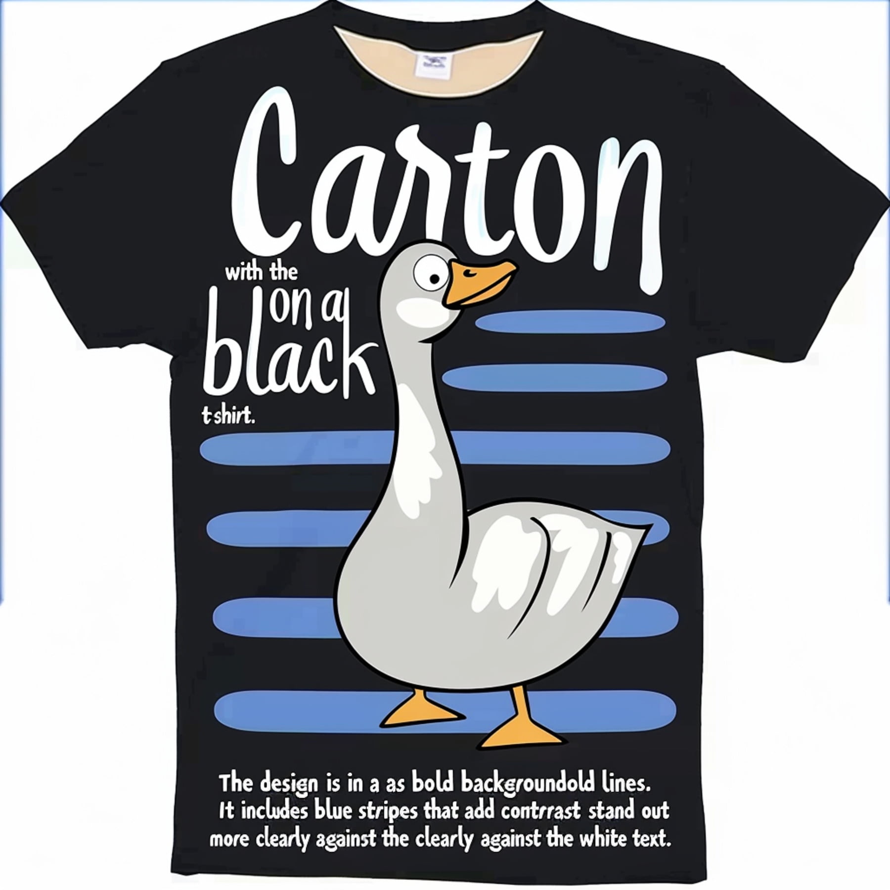 You Silly Geese Cartoon Goose Design Black TShirt Fun and quirky vector ...