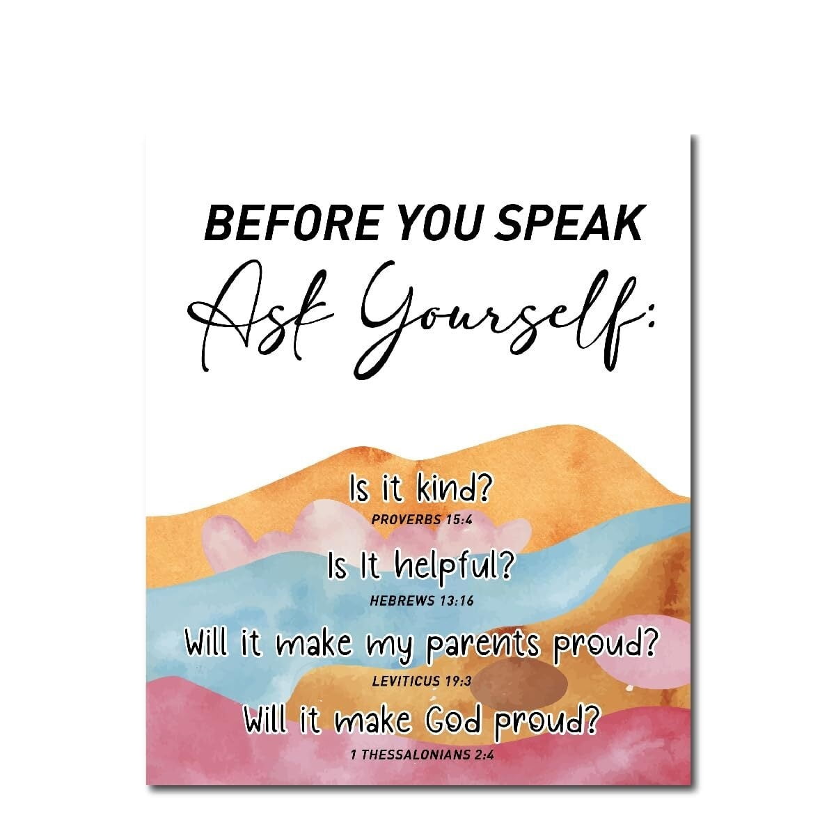 Before You Speak Ask Yourself Children Wall Hanging,Bible Verse For ...
