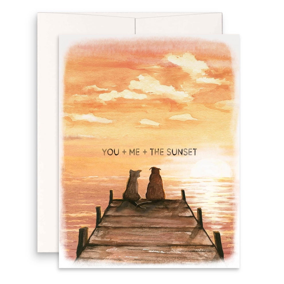 You + Me + The Sunset Greeting Card – Beautiful Illustration of ...