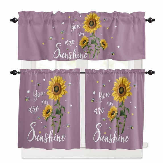 You Are My Sunshine Kitchen Curtains Valance and Tier Set Vintage ...
