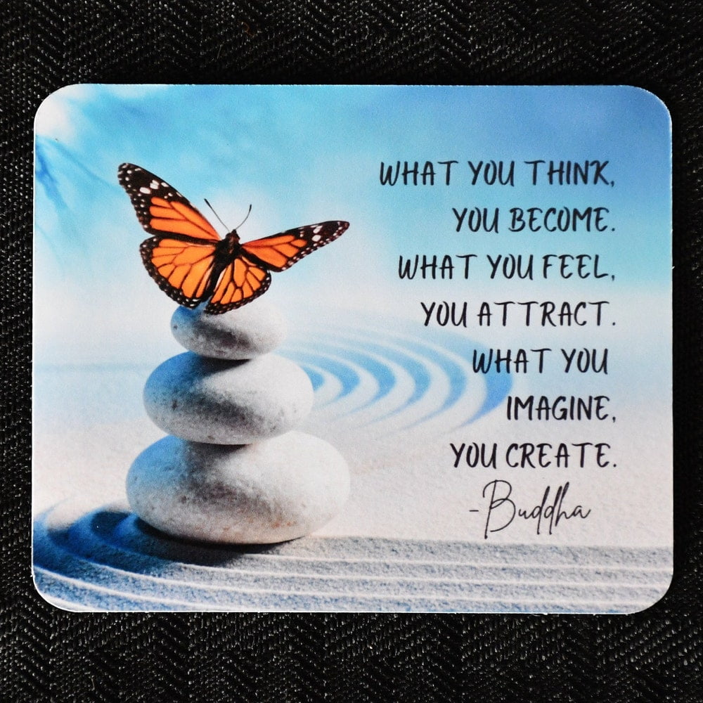 What You Think You Become Sticker, Buddha Quote, Butterfly Sticker ...