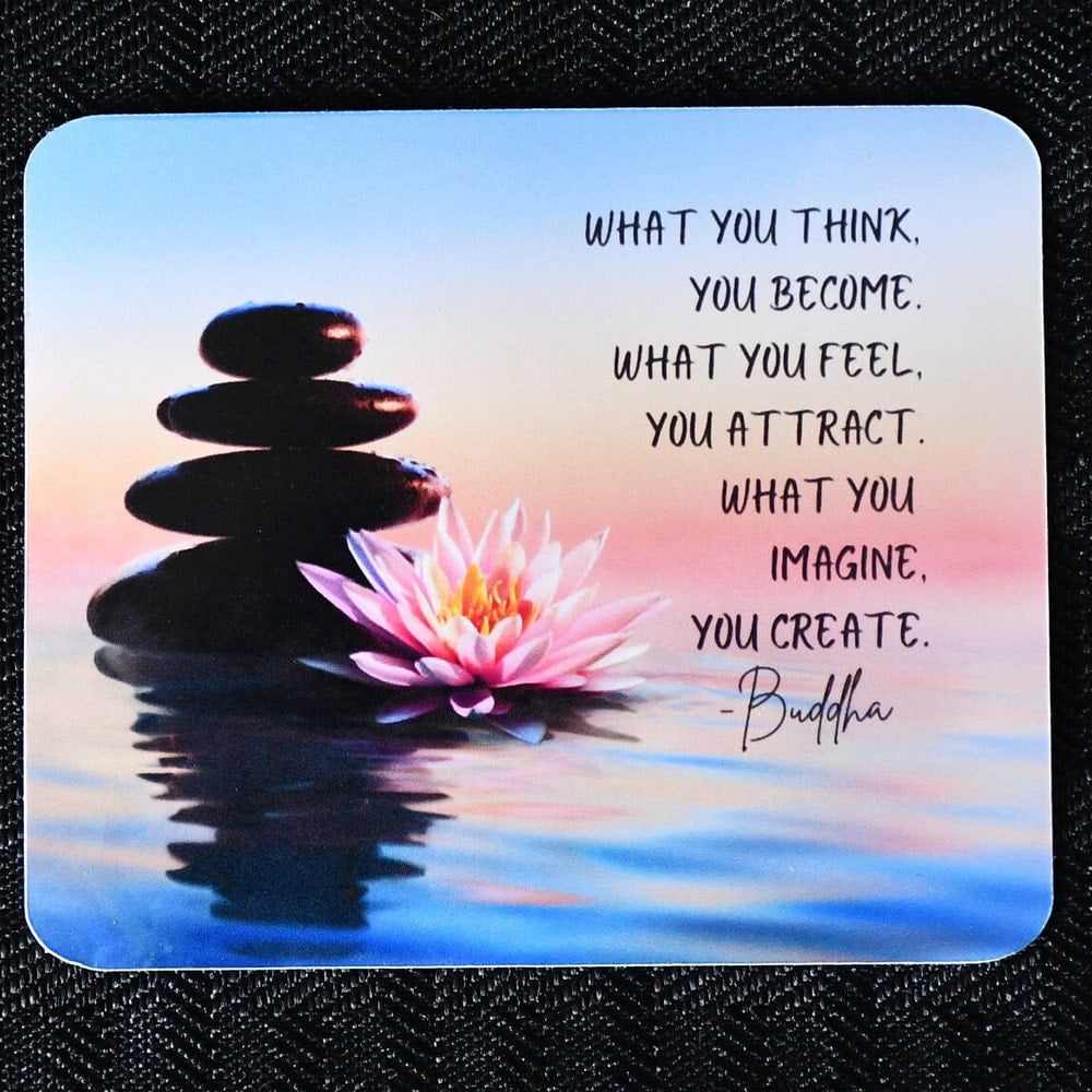 What You Think You Become Sticker, Buddha Quote, Rainbow Lotus With ...