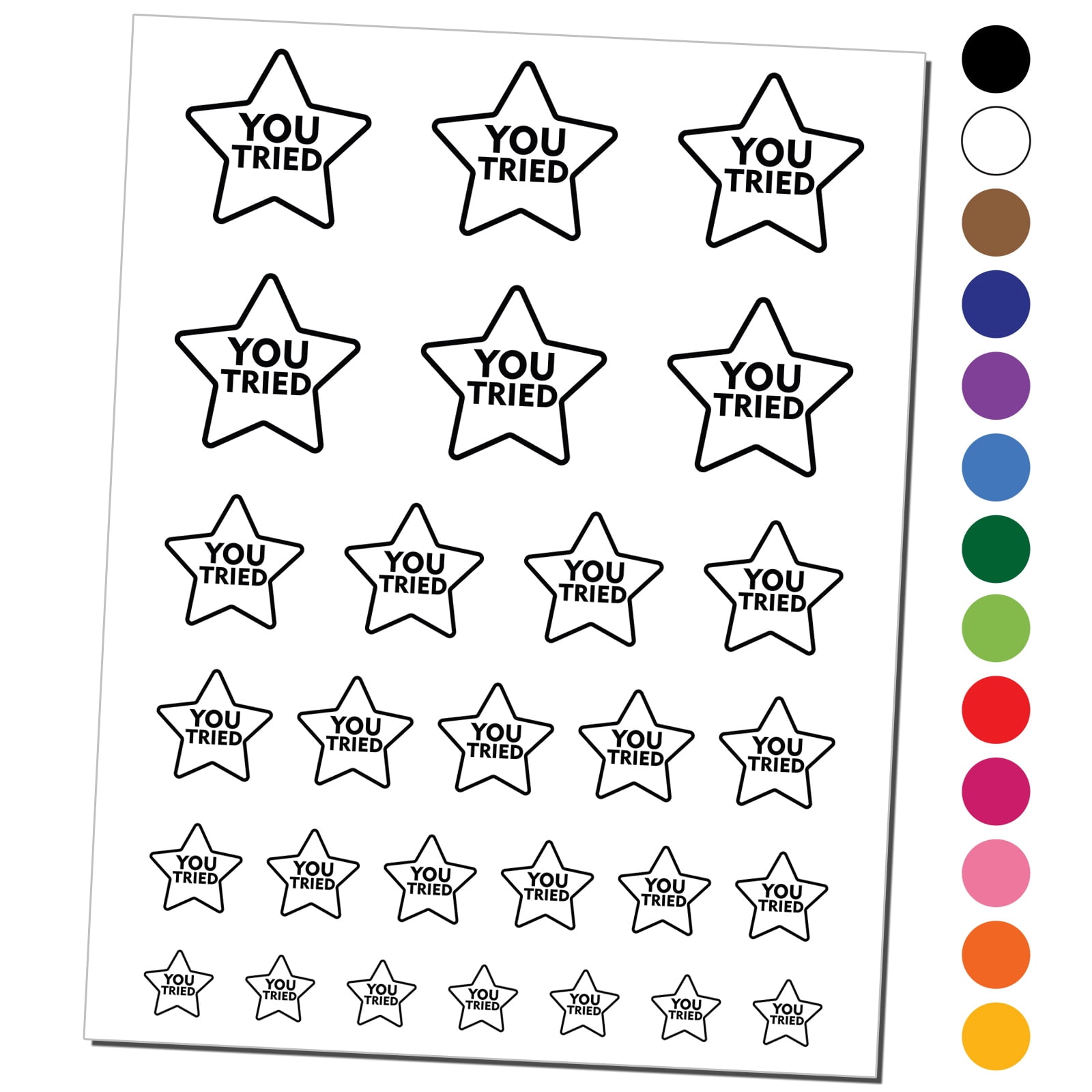 You Tried Star Water Resistant Temporary Tattoo Set Fake Body Art ...