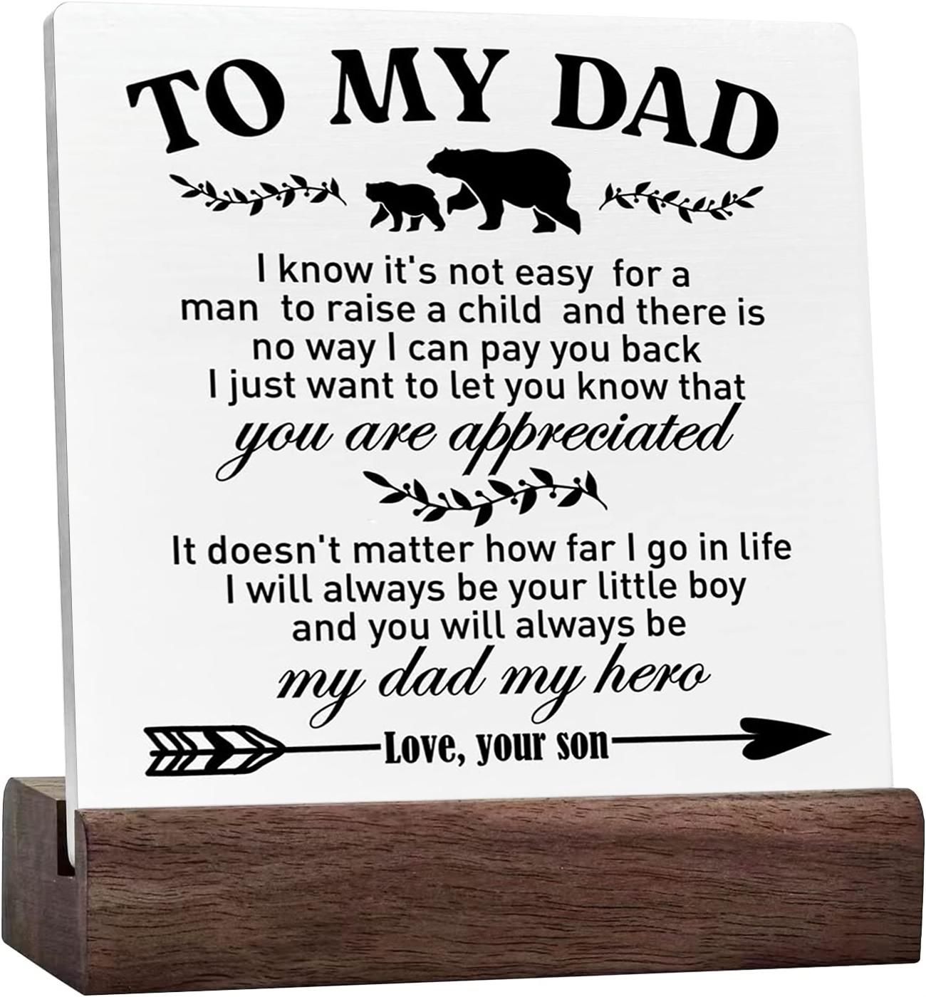 You Will Always Be My Dad My Hero Ceramic Table Plaque, Dad Gifts from ...