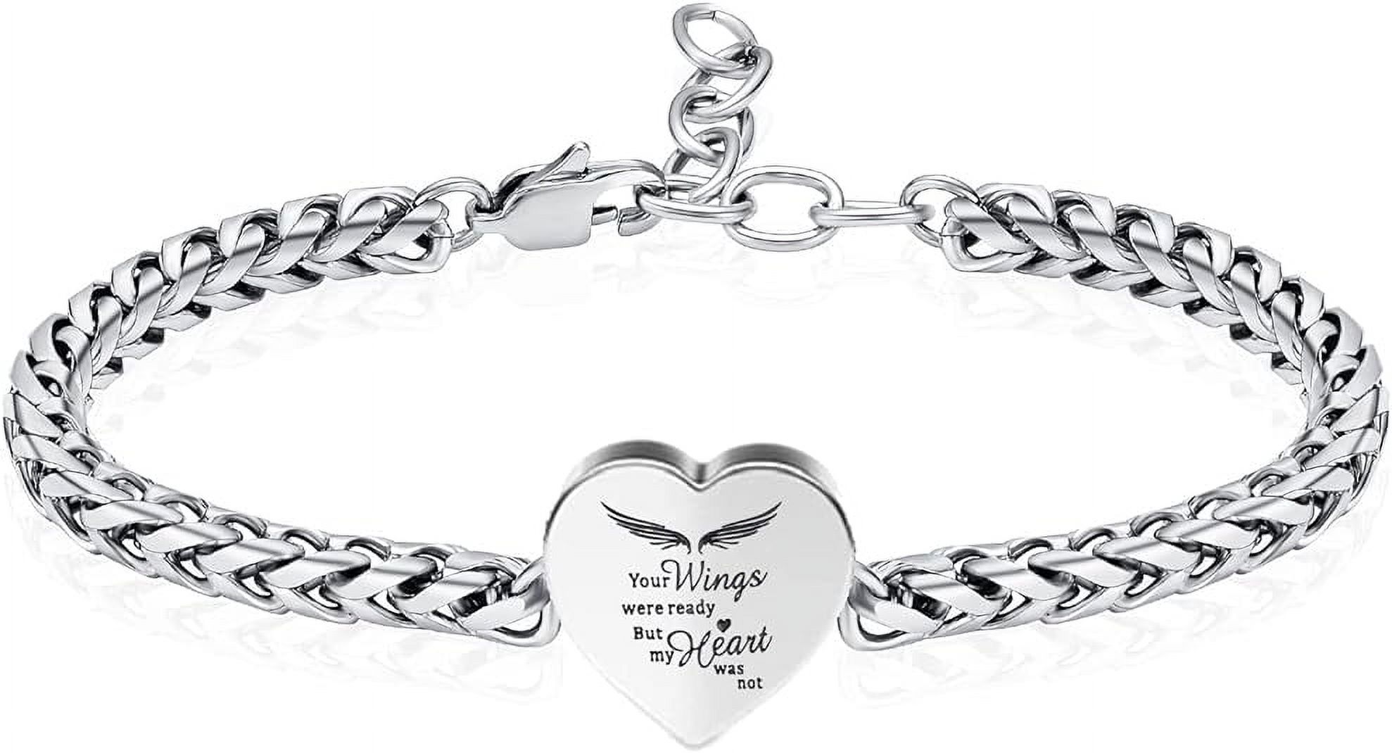 You Wings Were Ready-Heart Cremation Memorial Urn Bracelet for Ashes ...