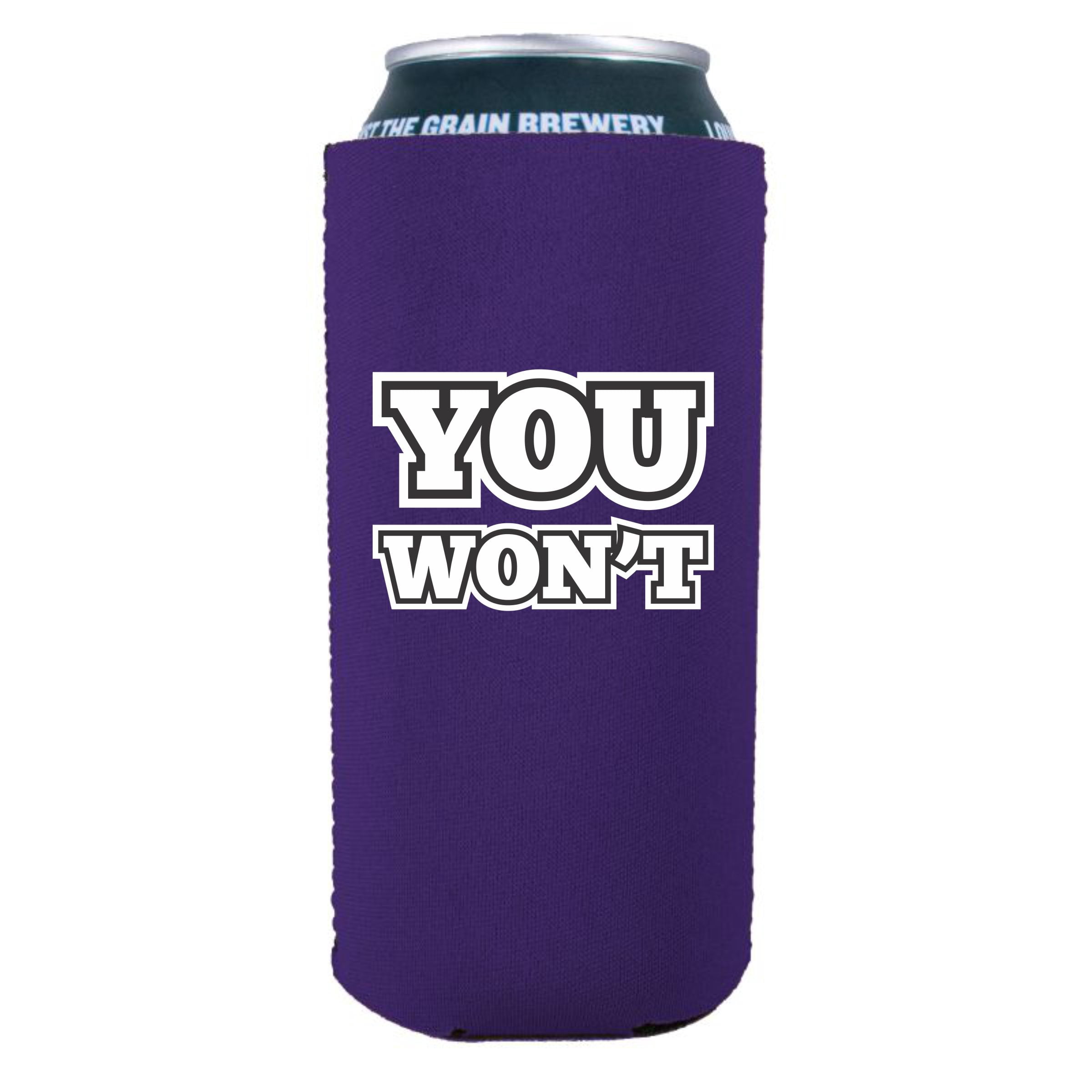You Won't 16 oz. Can Coolie (Purple) - Walmart.com