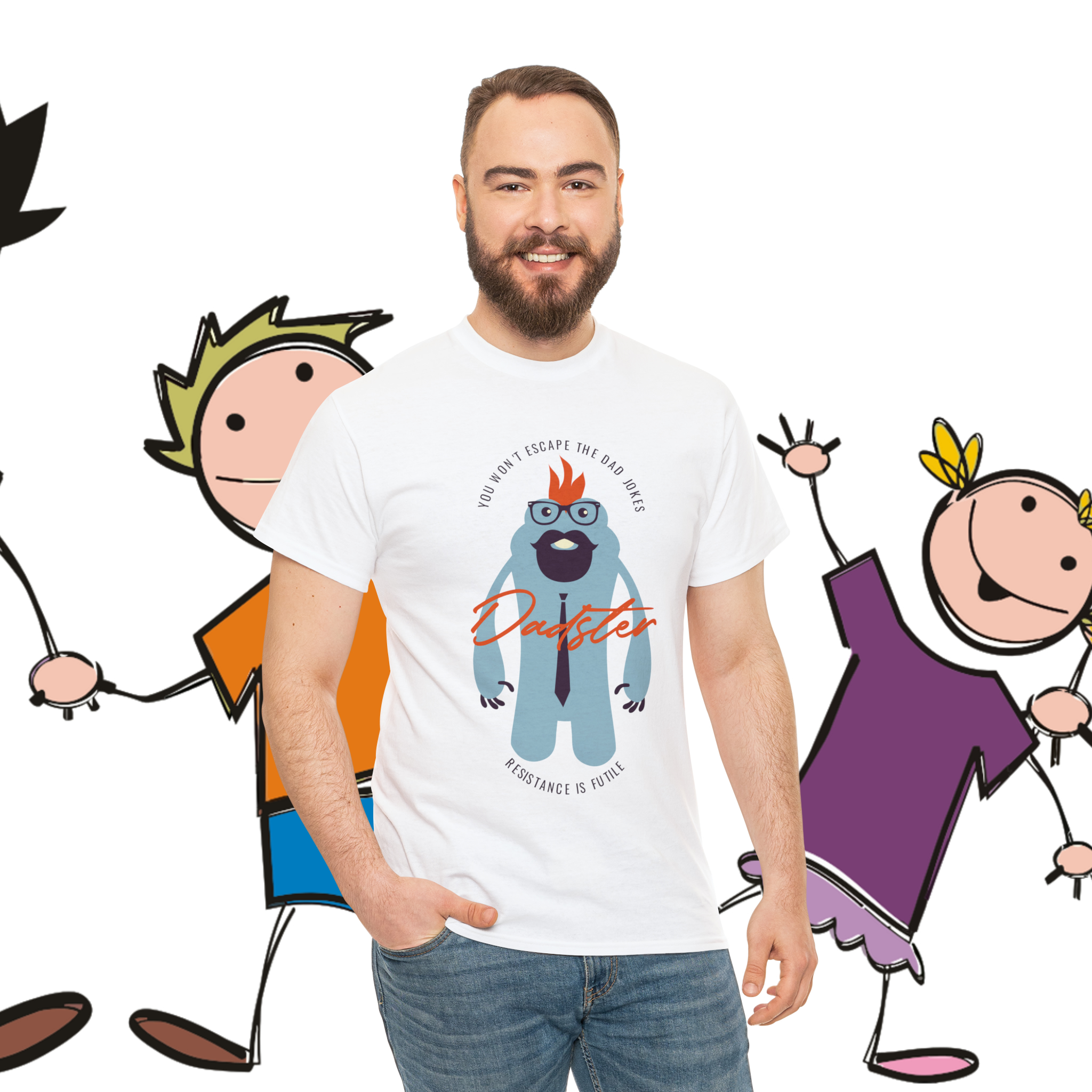 You Won't Escape dad Jokes Resistance is Futile Dadster Unisex Cotton ...