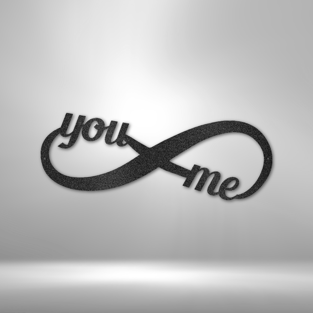 You and Me Infinity Steel Sign Laser Cut Powder Coated Home & Office ...