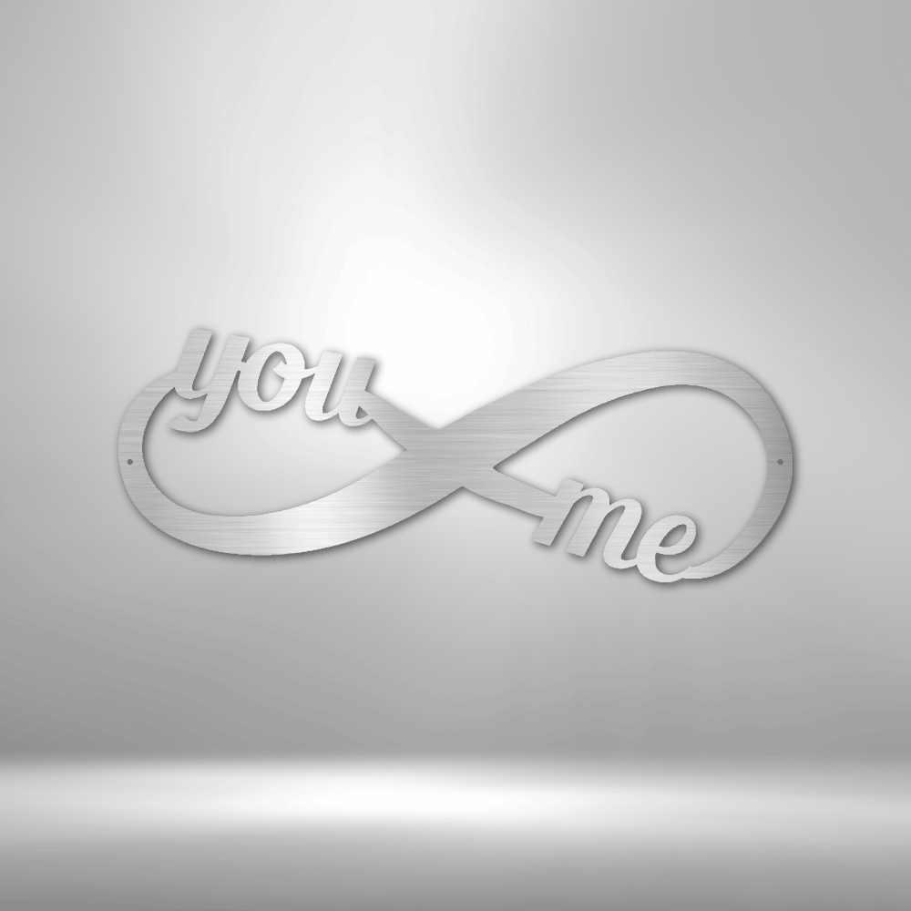 You and Me Infinity Steel Sign Laser Cut Powder Coated Home & Office ...