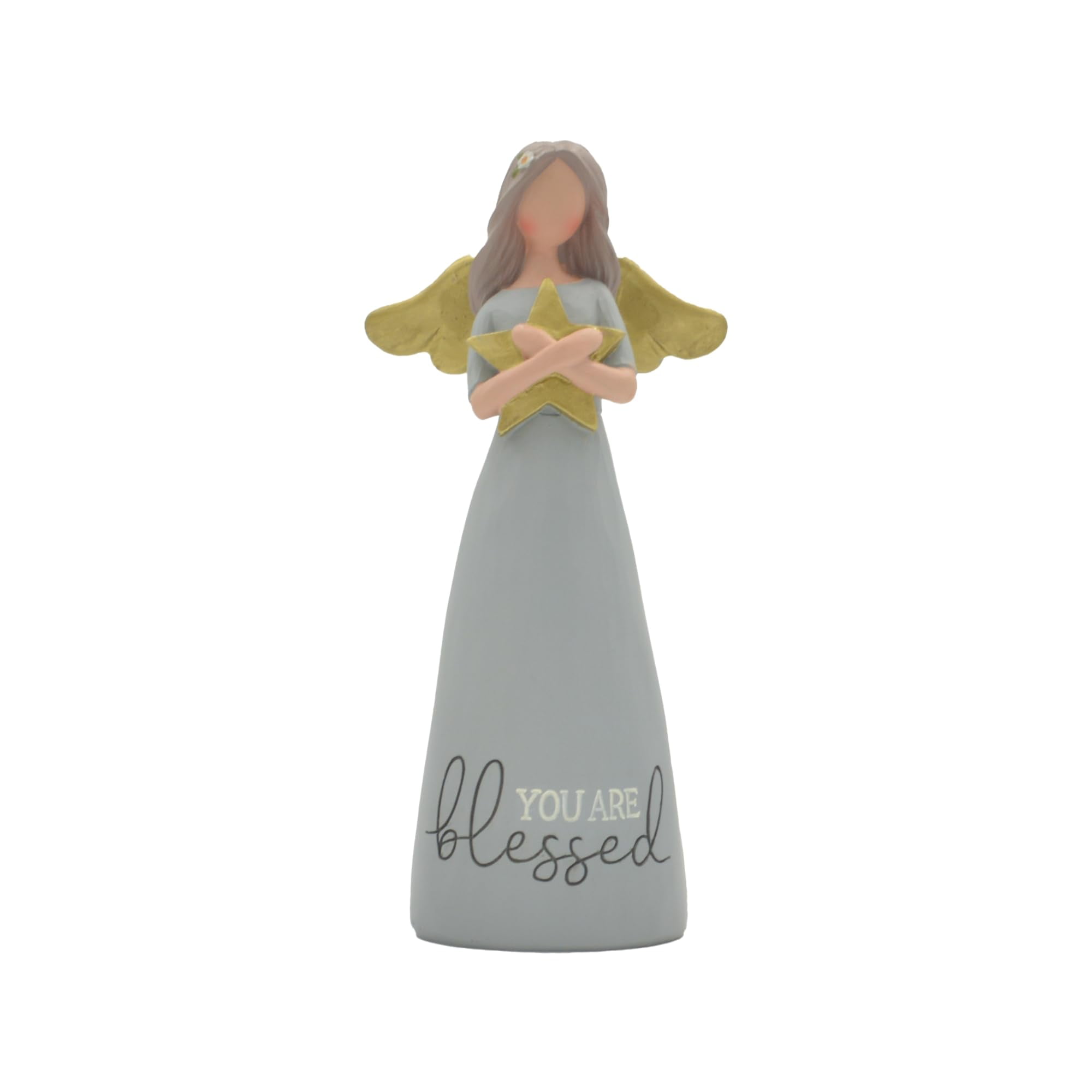 You are Blessed Star Lilac Purple 6 inch Resin Stone Collectible Angel ...