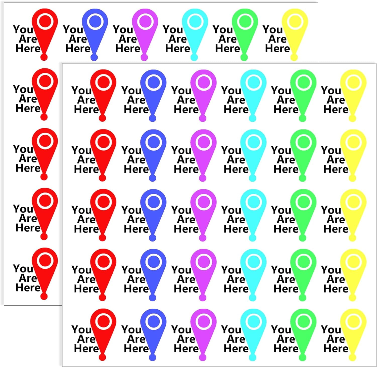 You are Here Stickers 0.5inch You are Here Map Pointer Stickers You are ...