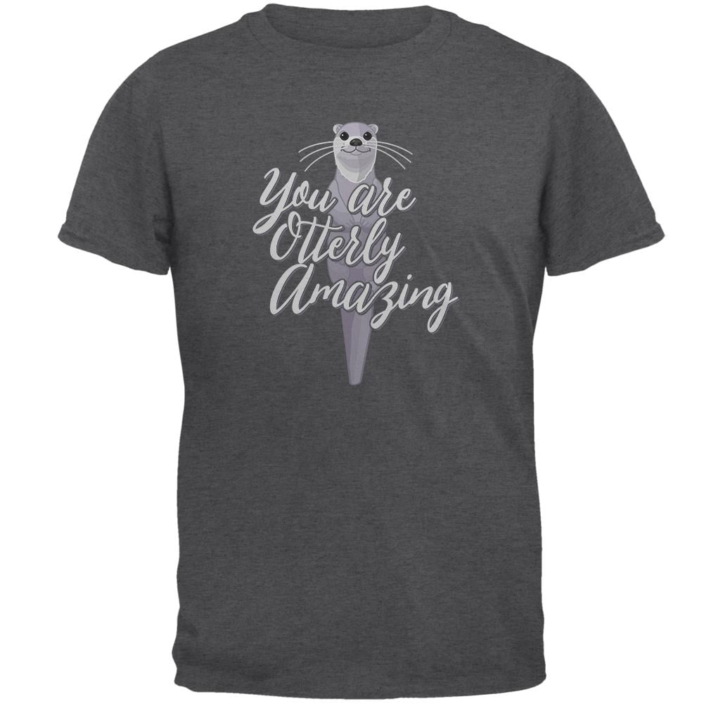 You are Otterly Utterly Amazing Pun Mens T Shirt Dark Heather X-LG ...
