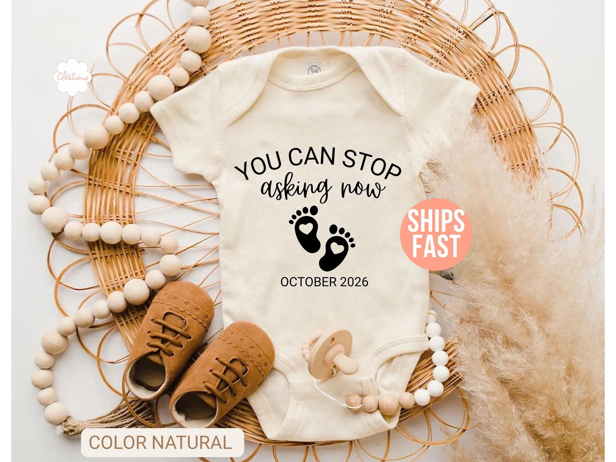 You can Stop Asking Now Baby Announcement Bodysuit Baby Shower Gift ...