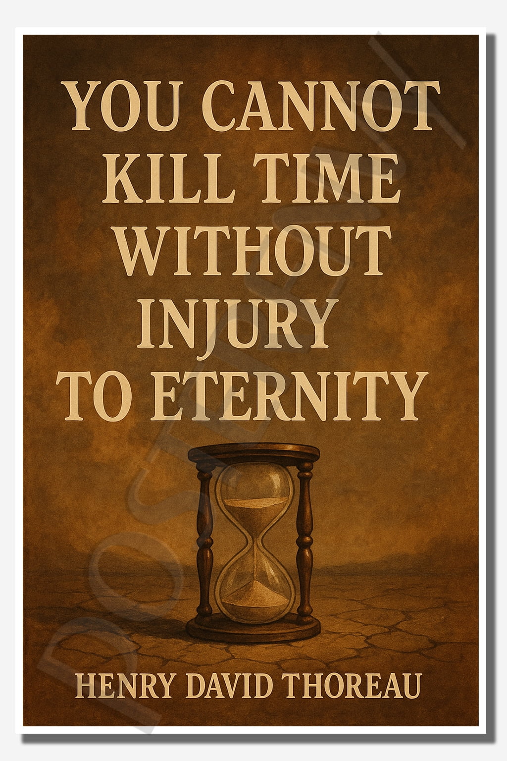 You cannot kill time without injury to eternity - Henry David Thoreau ...