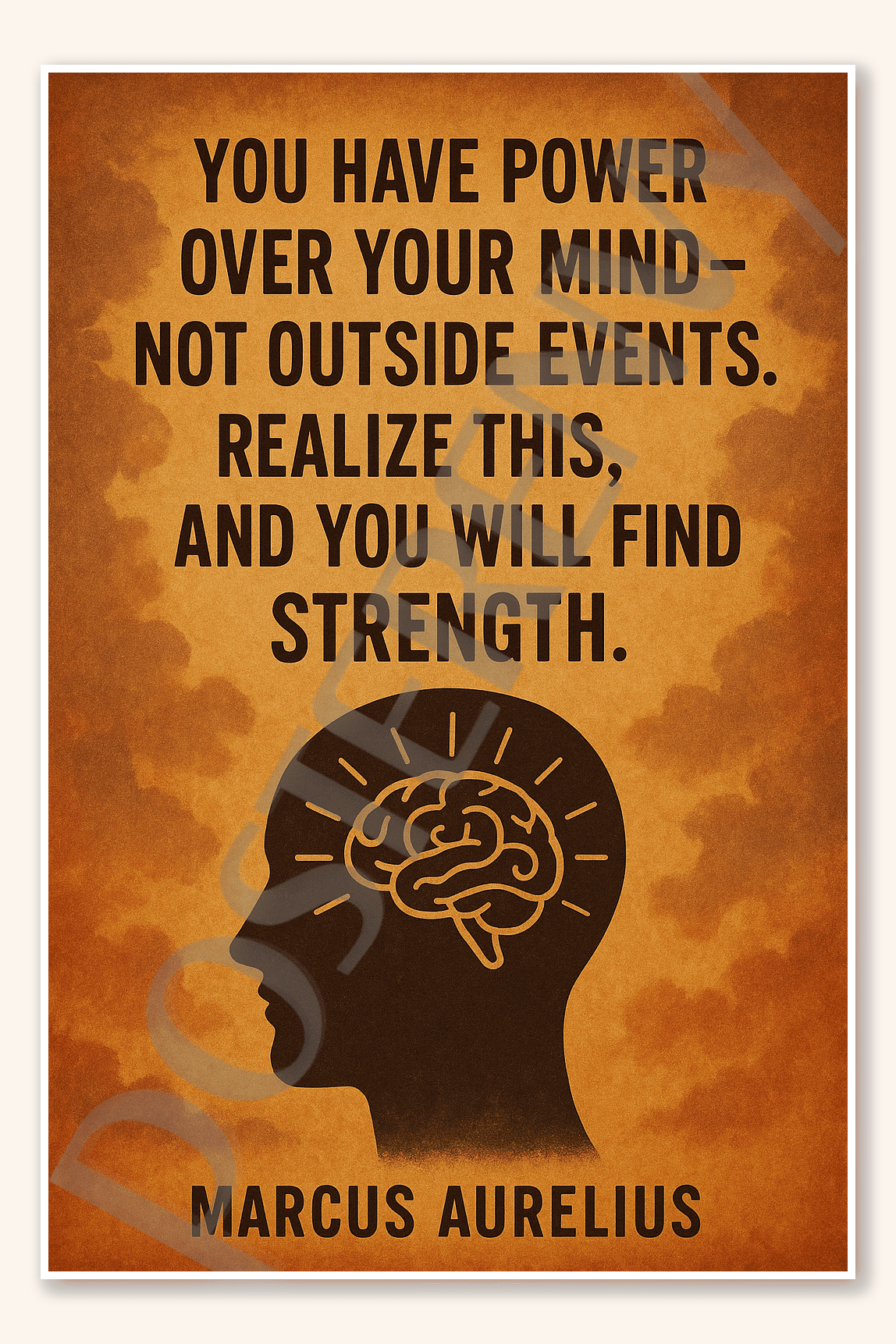 You have power over your mind - Marcus Aurelius Poster - 18 inch x 12 ...