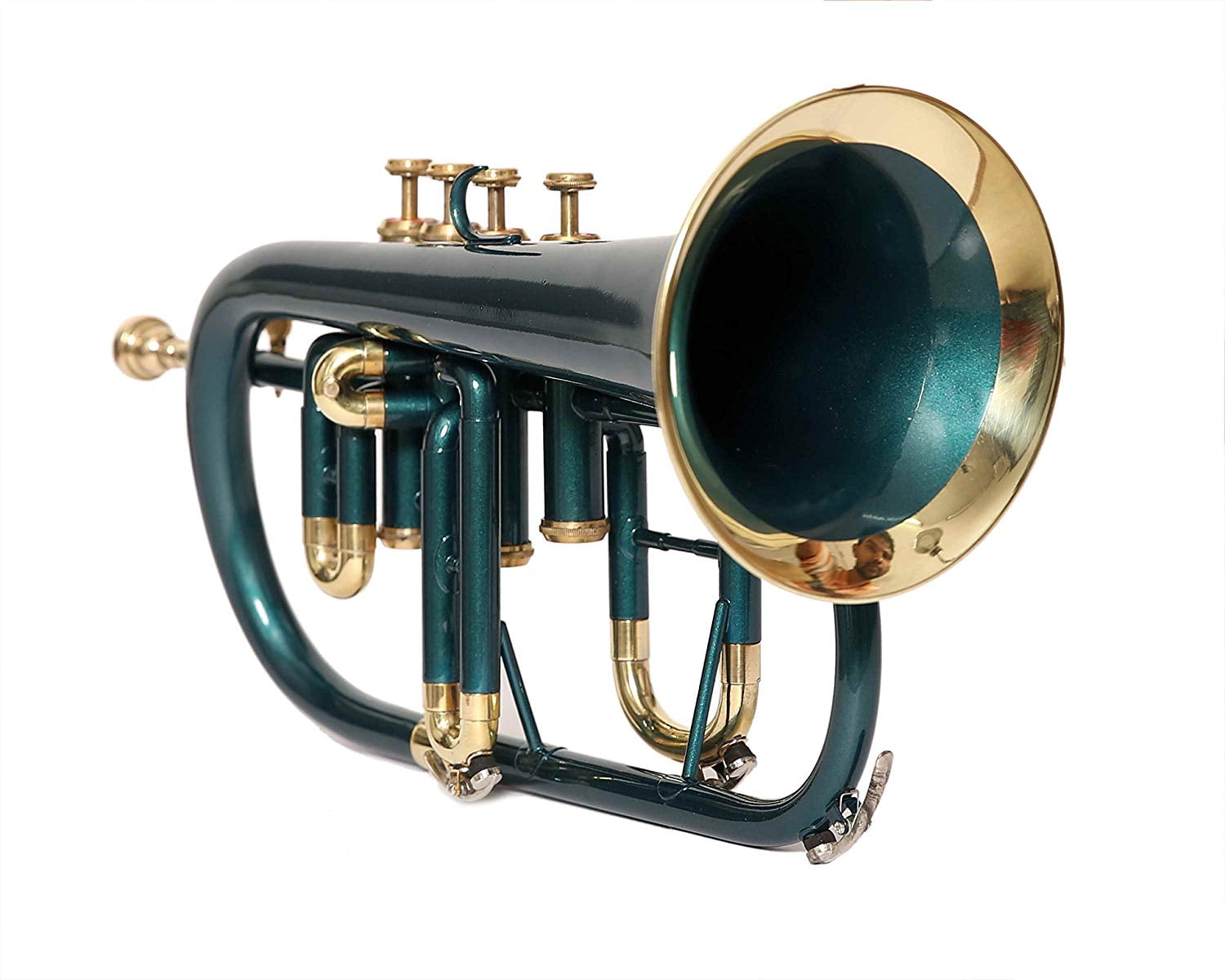 Sai Musicale Beginner's Dark Green Flugelhorn - Easy to Carry & Play ...