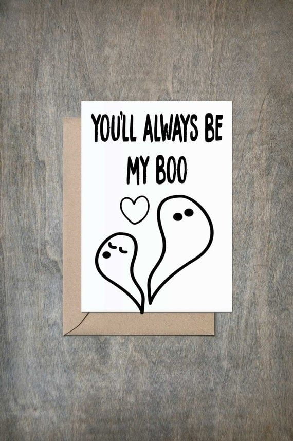 You’ll Always Be My Boo Card – Cute Ghost Design Greeting Card with ...