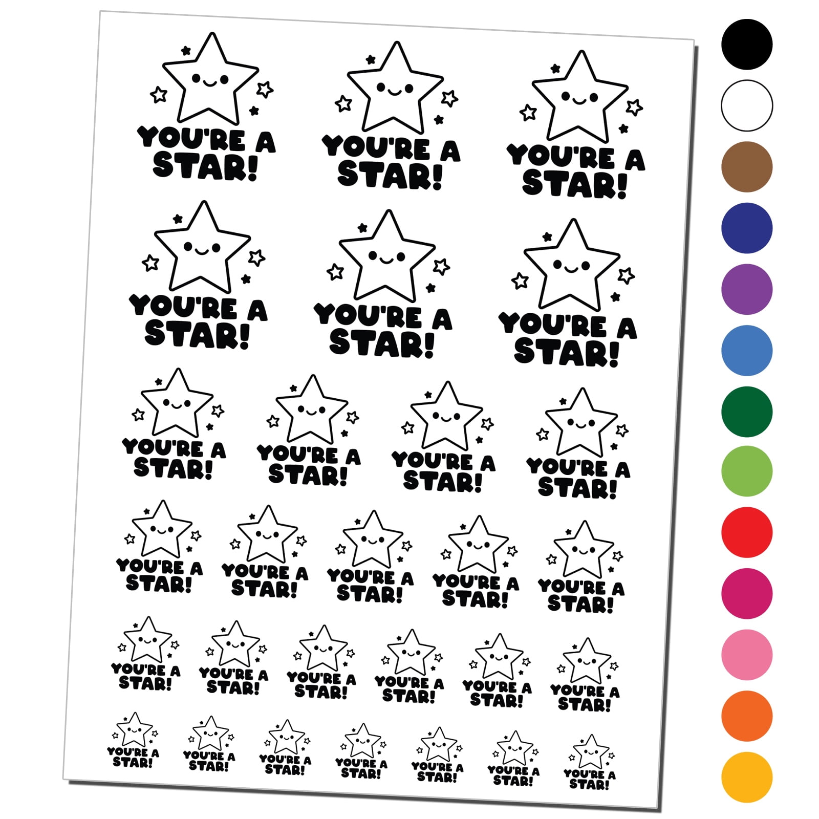 You're A Star Teacher Student Water Resistant Temporary Tattoo Set Fake ...