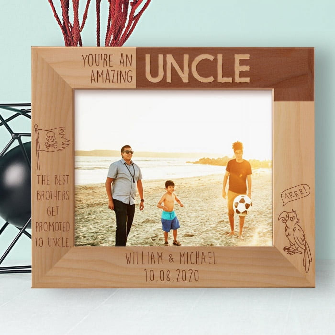 You're An Amazing Uncle Personalized Wooden Frame-10" x 8" Brown ...