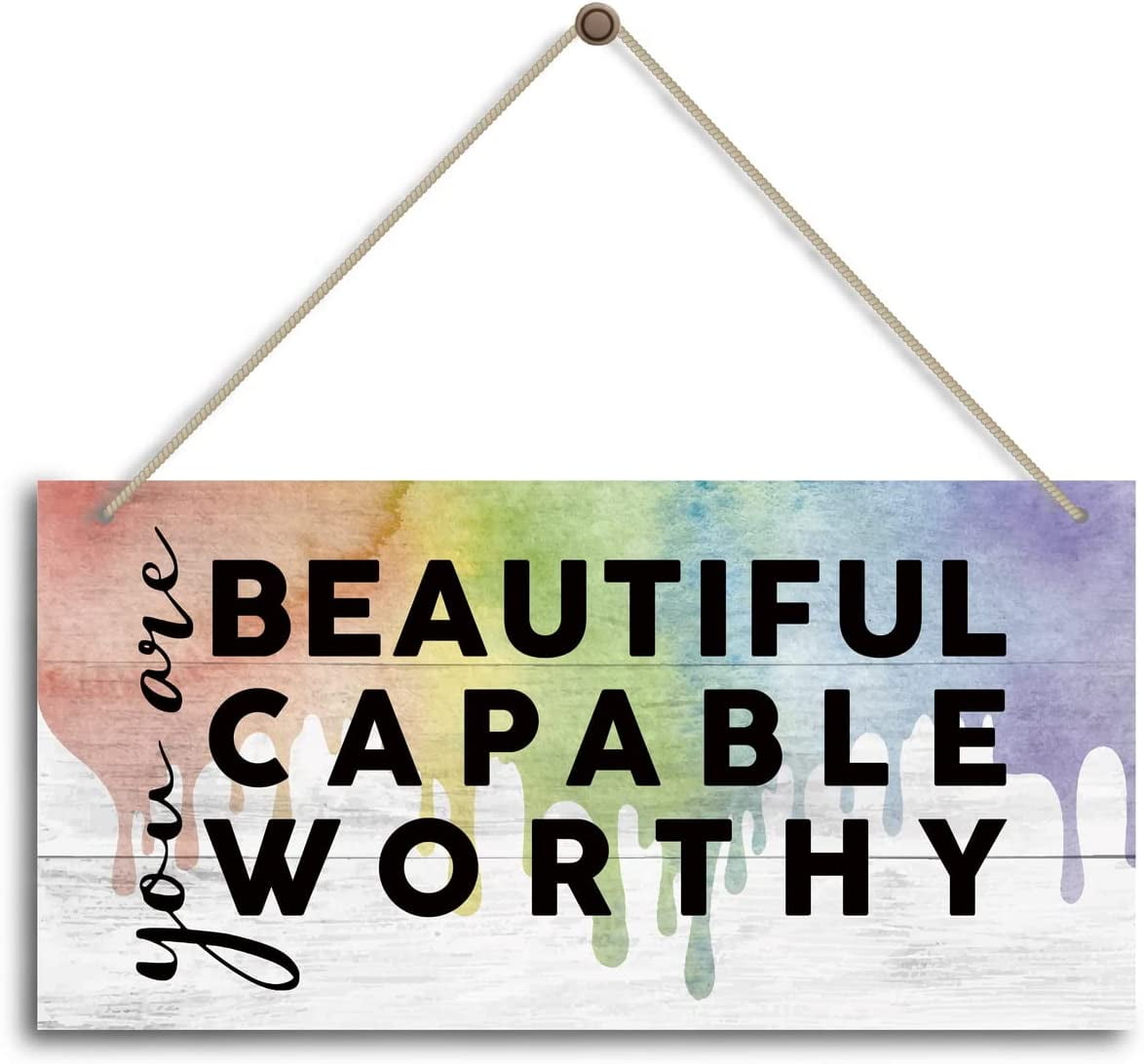You're Beautiful, Capable, & Worthy. Inspirational Home Office Decor ...