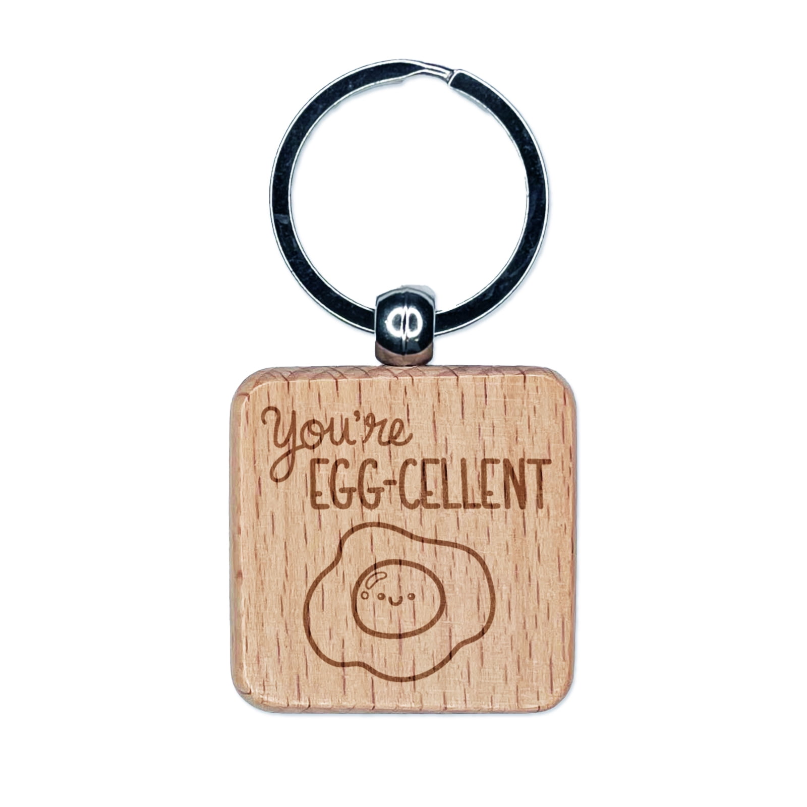 You're Egg-cellent Excellent Motivational Quote Pun Square Keychain ...