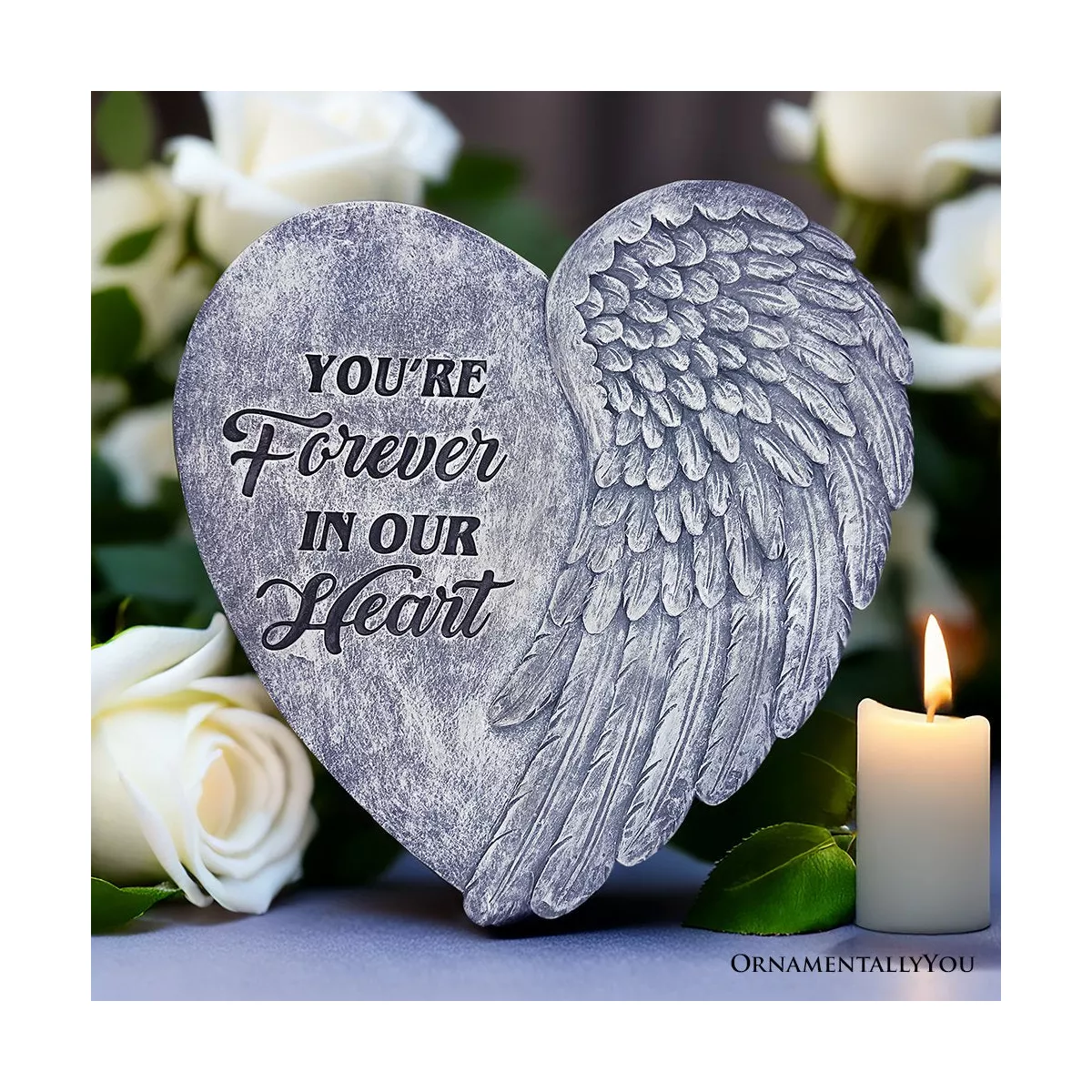 You’re Forever in Our Hearts Angel Wing Stepping Stone, 9.5" Garden ...