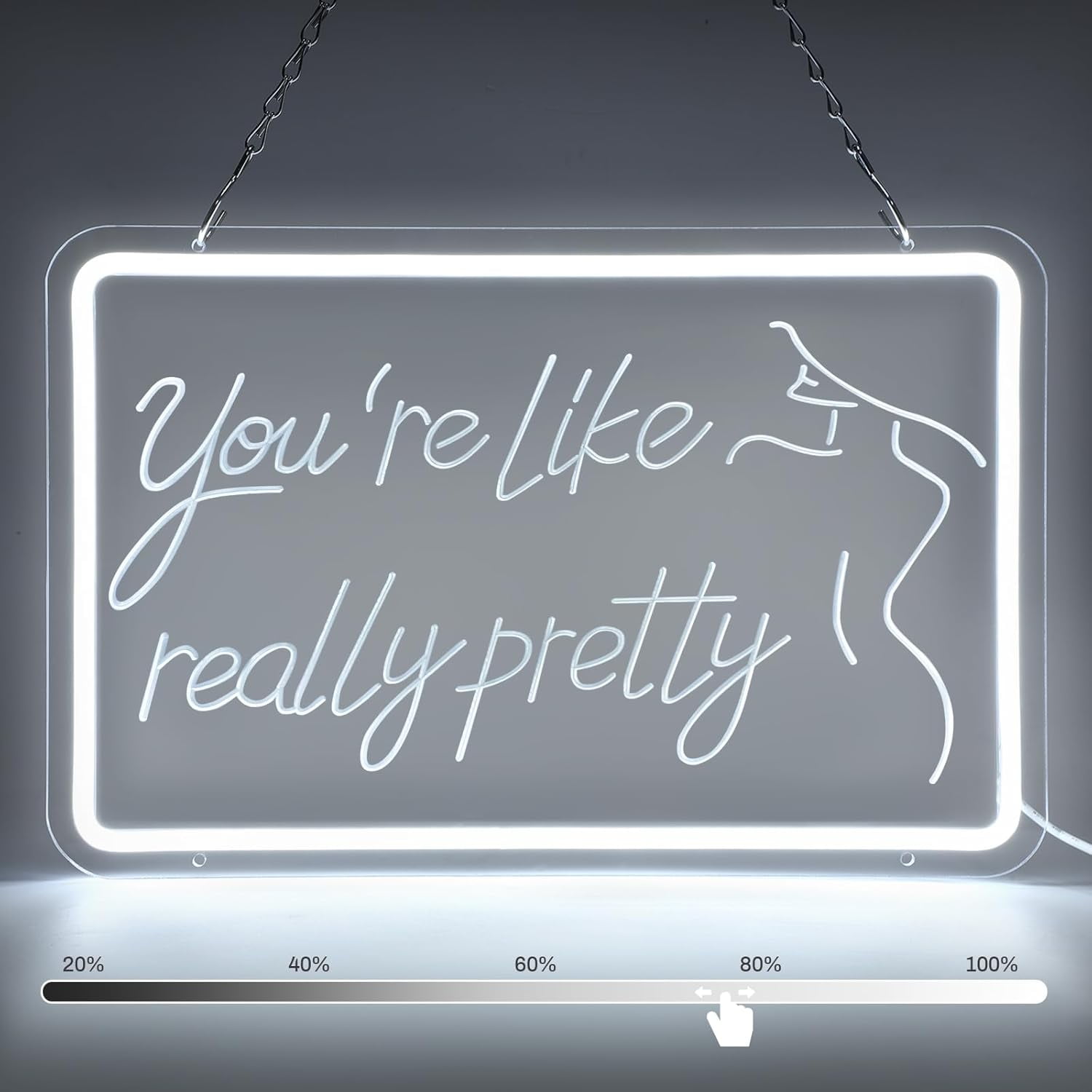 You're Like Really Pretty Neon Sign, LED Neon Light Up Signs for Wall ...