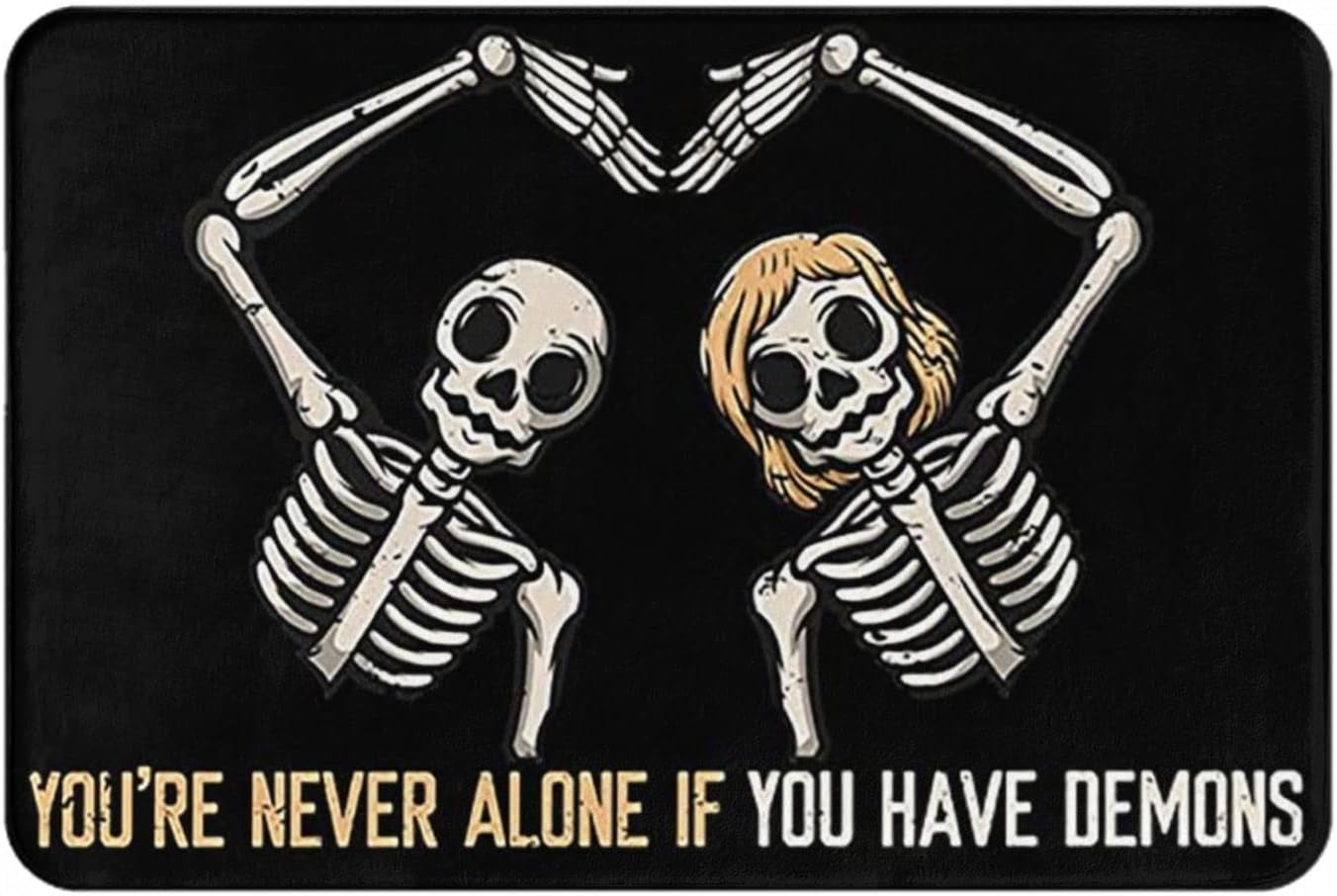 You're Never Alone If You Have Demons Skul Non-Slip Absorbent Resist ...