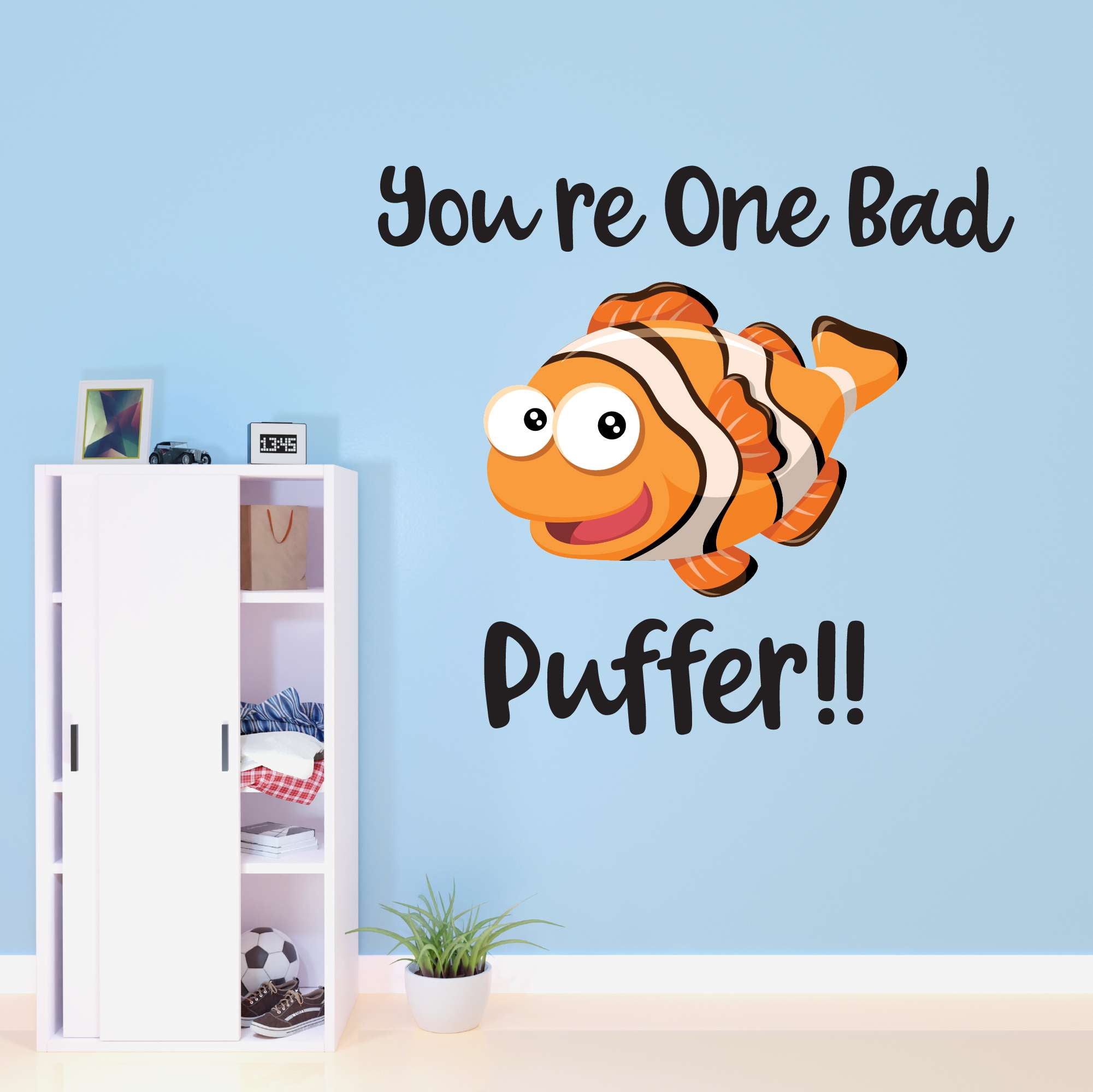 You're One Bad PUFFER !! FISH Mermaid Dolphin Colorful Fish Salt Water ...