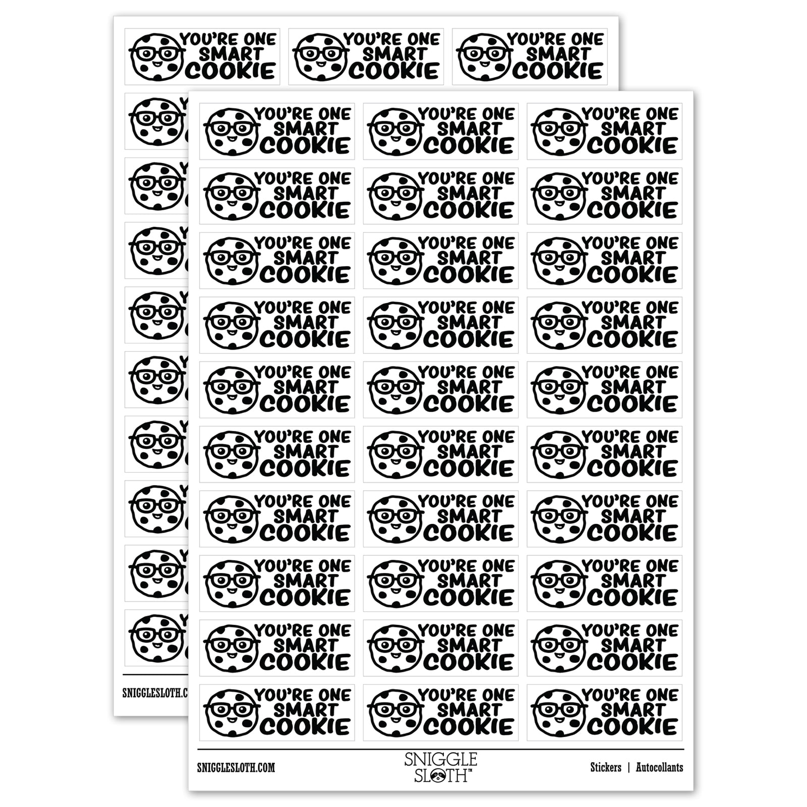 You're One Smart Cookie Teacher Student School Sticker Set - White ...