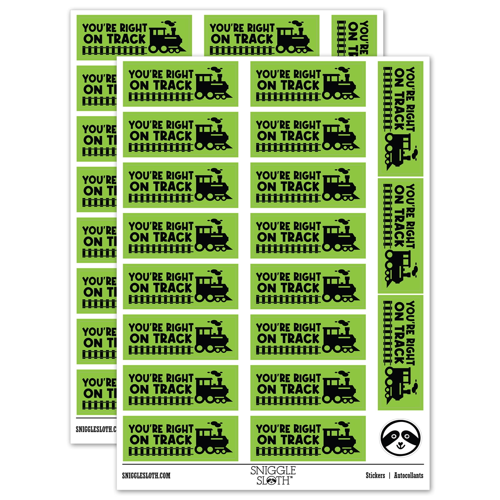 You're Right on Track Train Teacher Student School Sticker Set - Light ...