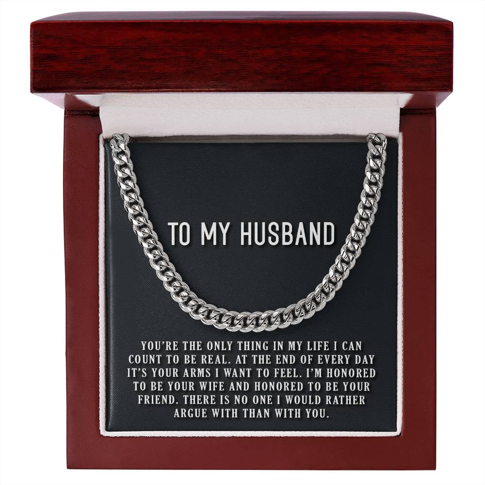 You're The Only Thing, Cuban Link Chain, Stainless Steel or Yellow Gold ...