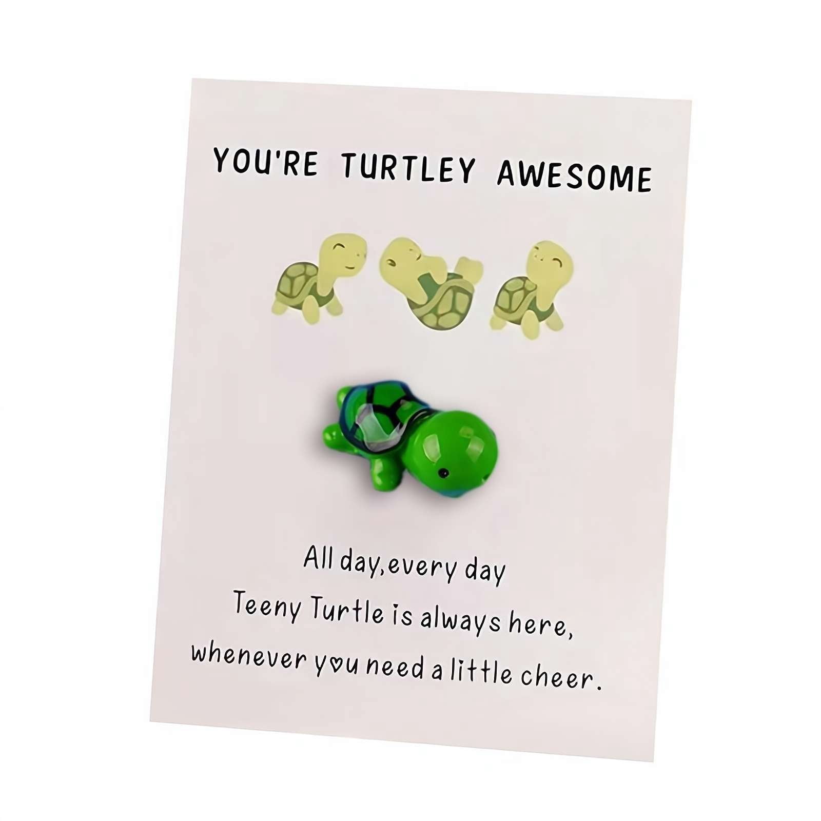 You're Turtley Awesome Mini Turtle Figure with Greeting Card Turtle ...