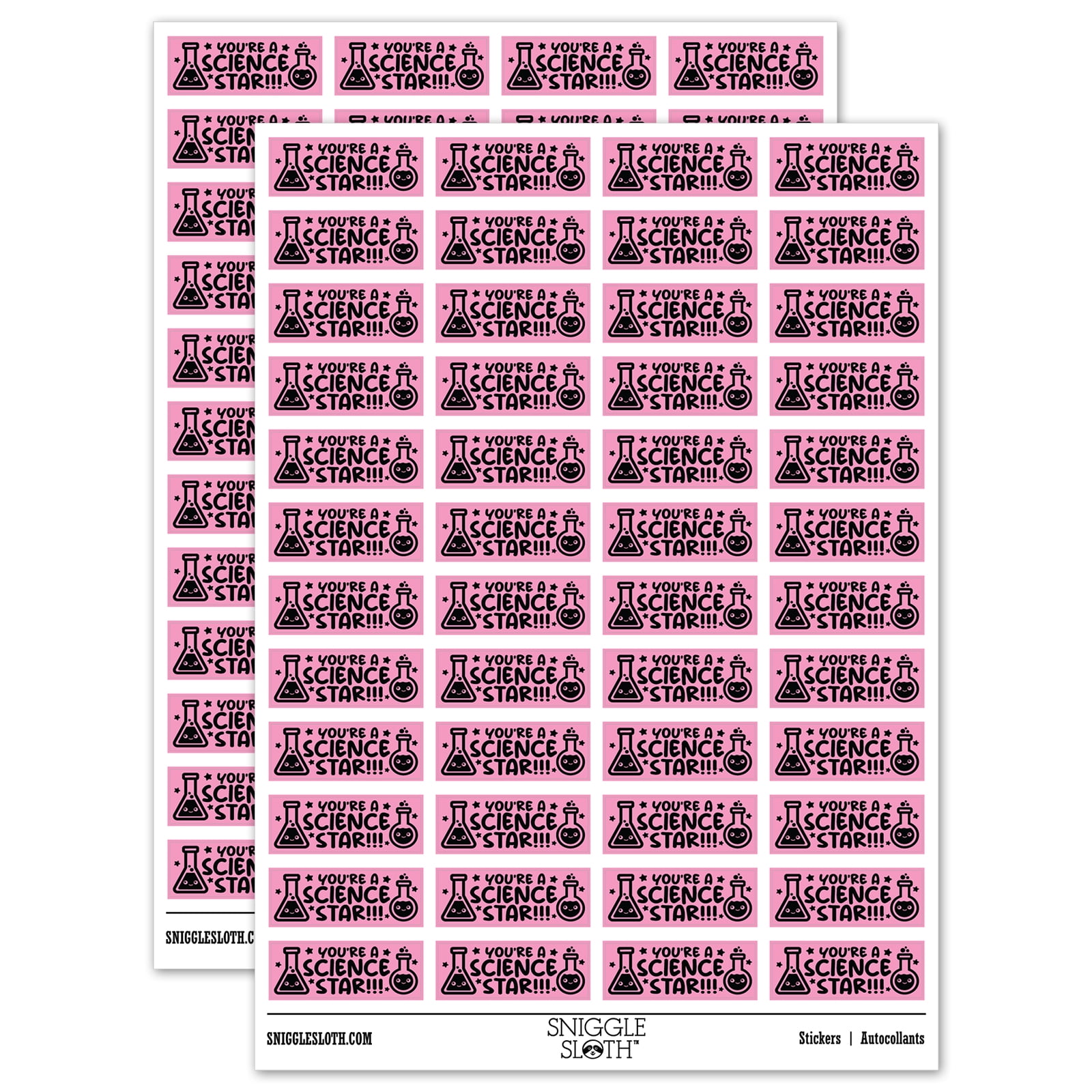 You're a Science Star Teacher Student School Sticker Set - Light Pink ...
