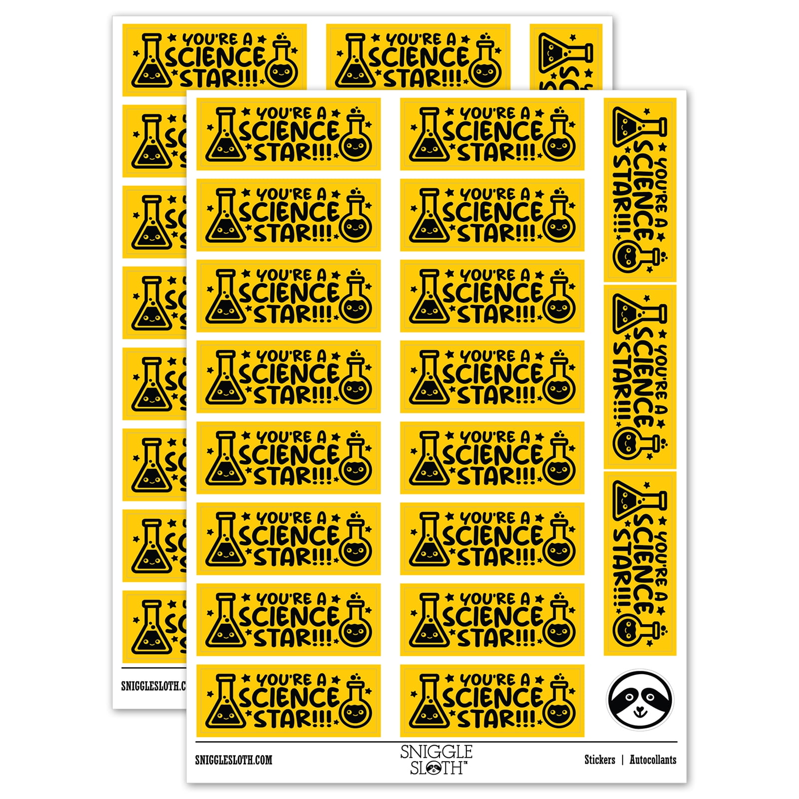 You're a Science Star Teacher Student School Sticker Set - Yellow ...