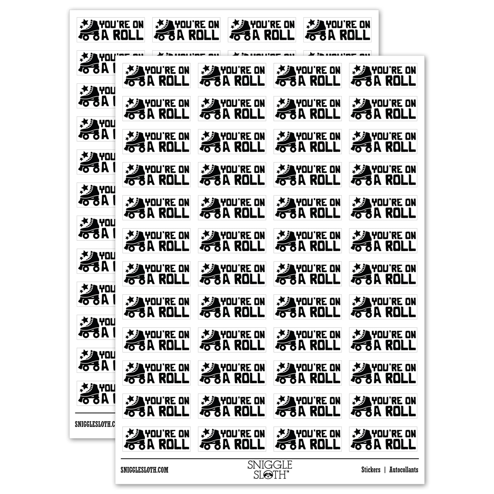 You're on a Roll Roller Skate Teacher Student School Sticker Set ...