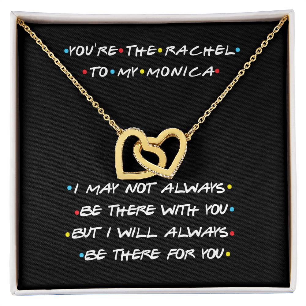 You're the Rachel to my Monica, Interlocking Hearts Necklace, 14K White ...
