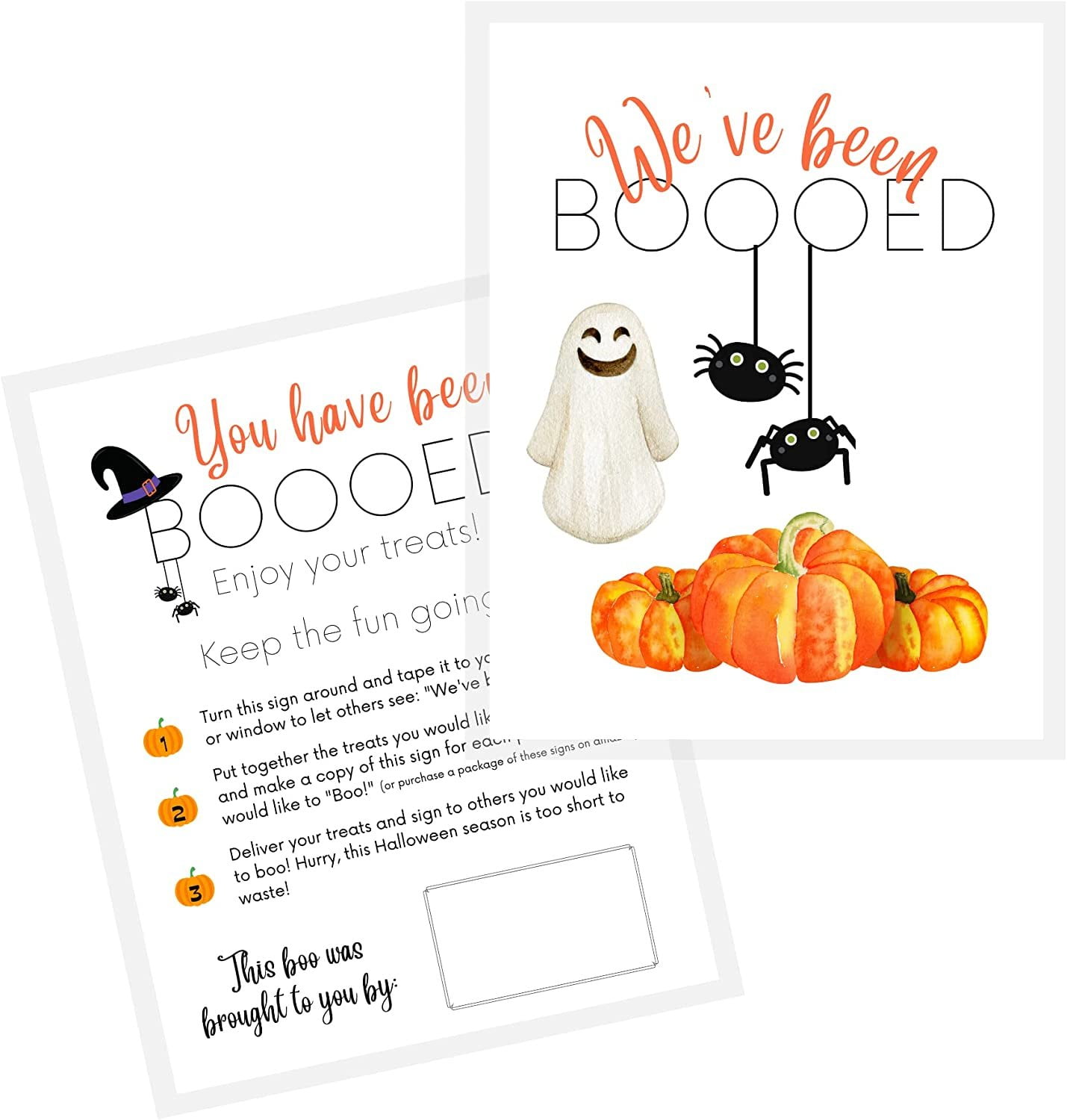 You've Been Booed Flyer 25 Pack Physical Flyer to Add to Your Surprise ...